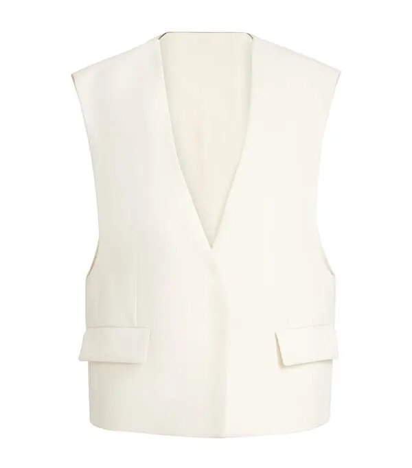 Brunello Cucinelli Cotton Crepe Vest - Grey
