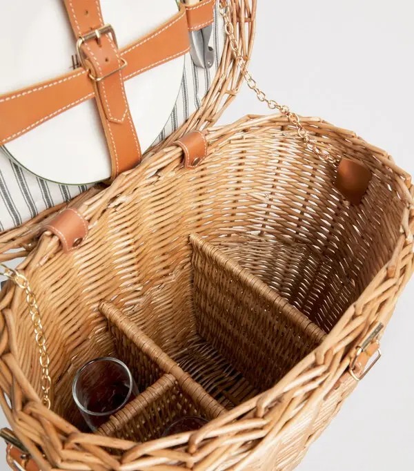 Harrods Fitted Champagne Picnic Basket For Two