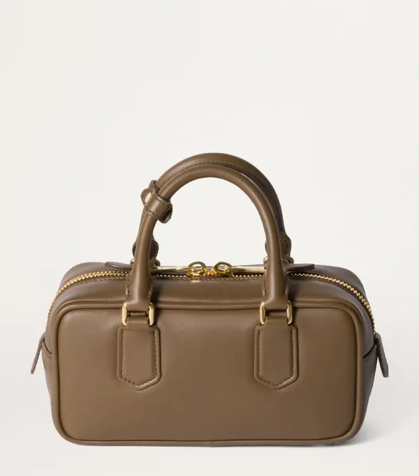 Miu Miu Leather Arcadie Top-handle Bag - Green