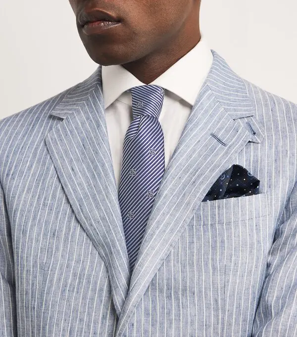 Giorgio Armani Silk Stripe Jacquard Neck Tie
