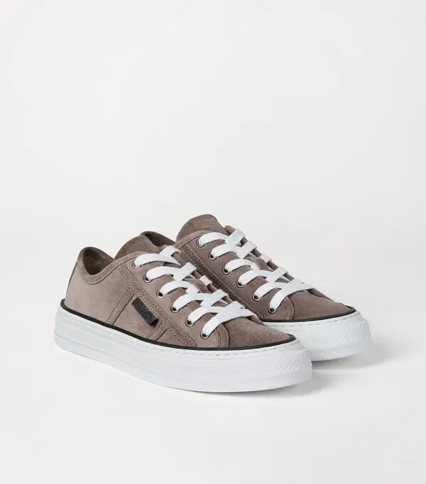 Brunello Cucinelli Suede Monili Sneakers