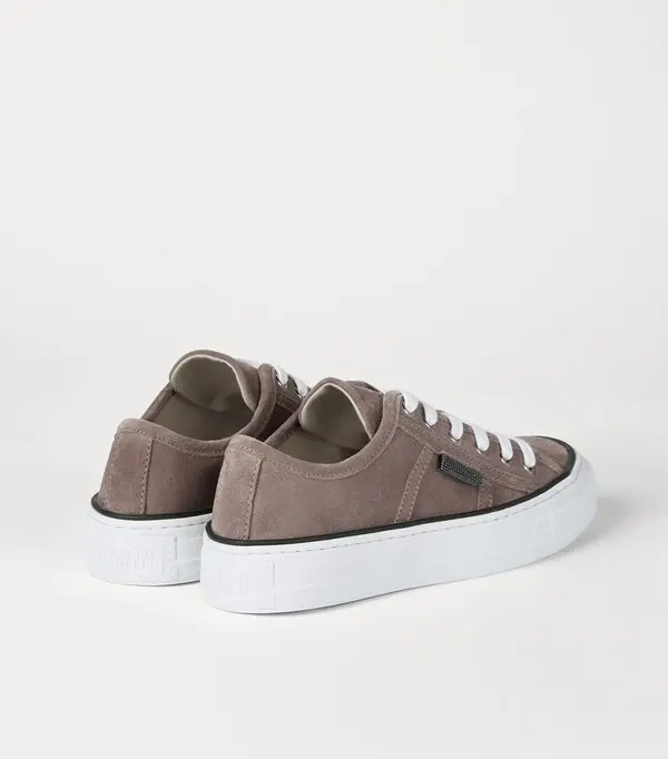 Brunello Cucinelli Suede Monili Sneakers