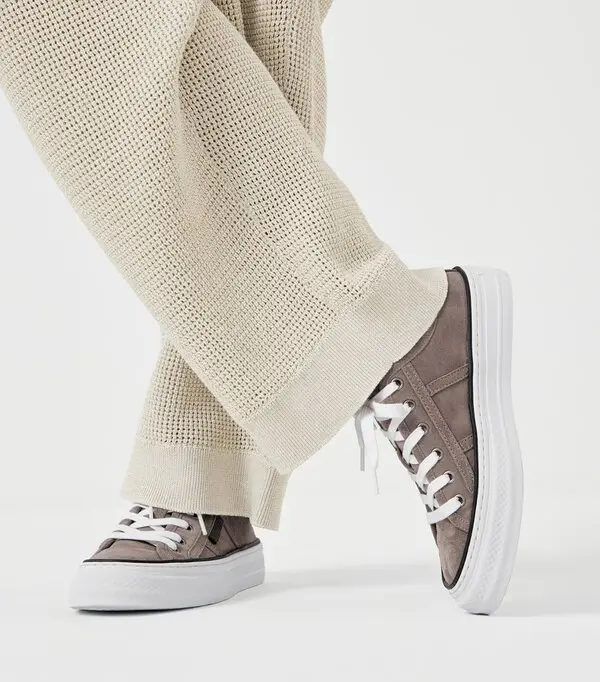 Brunello Cucinelli Suede Monili Sneakers