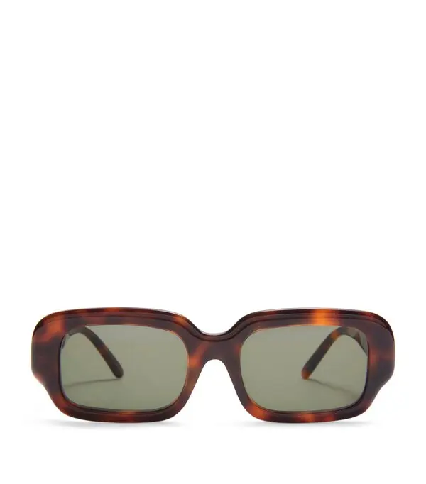 Loewe Acetate Rectangular Slim Sunglasses - Brown