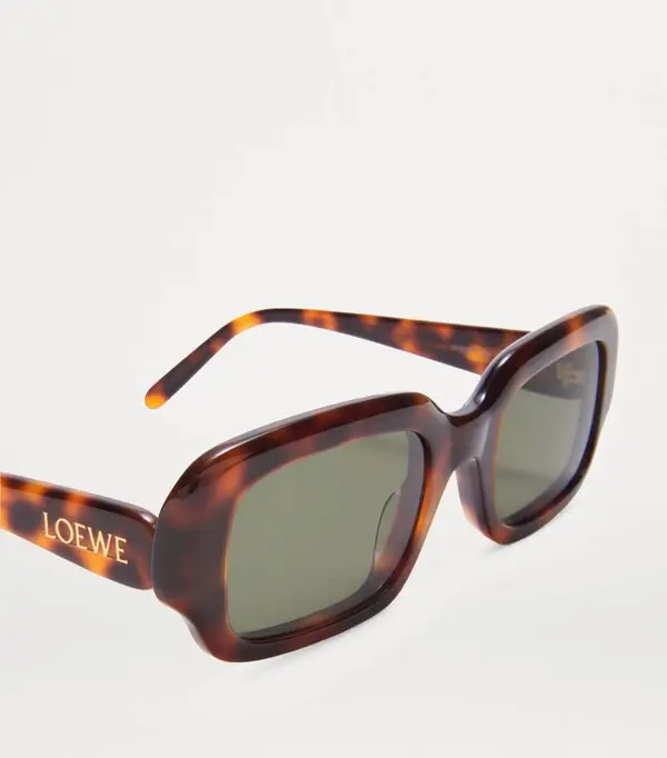 Loewe Acetate Rectangular Slim Sunglasses - Brown