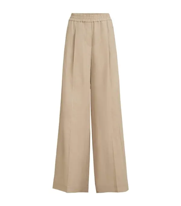 Brunello Cucinelli Cotton Organza Wide-leg Trousers