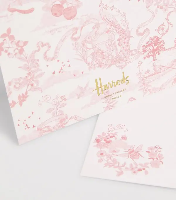 Harrods Set Of 8 Toile Notelets And Envelopes