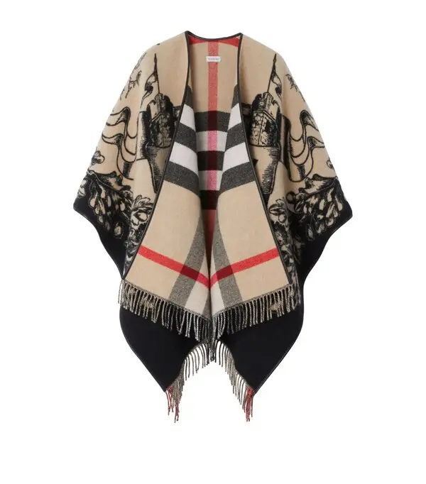 Burberry Wool Reversible Cape - Beige