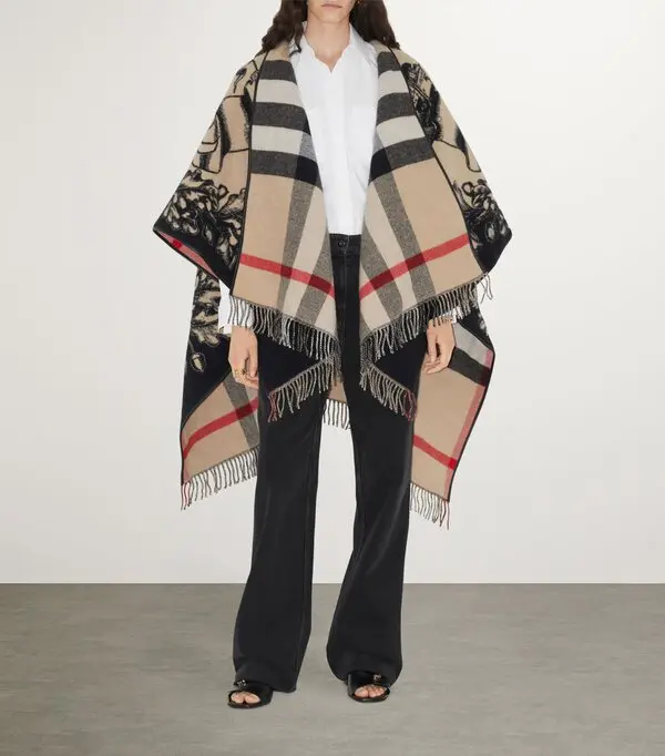 Burberry Wool Reversible Cape - Beige