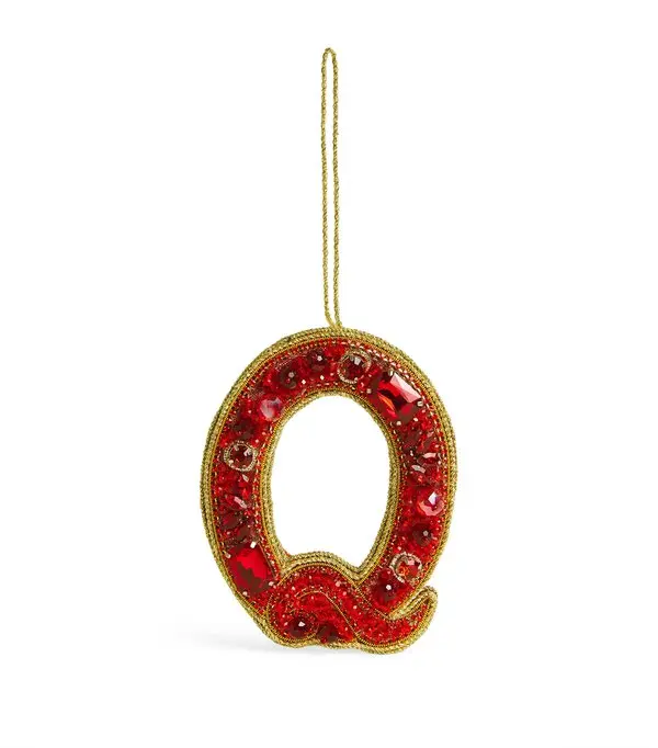 Tinker Tailor Embellished Crystal Letter 'q' Tree Decoration