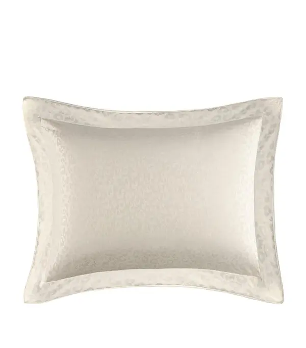 YVES DELORME Leopard Oxford Pillowcase - Ivory