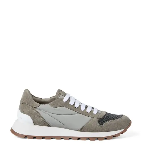 Brunello Cucinelli Techno-suede Runner Sneakers