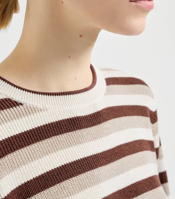 Brunello Cucinelli Cotton Stripe Sweater
