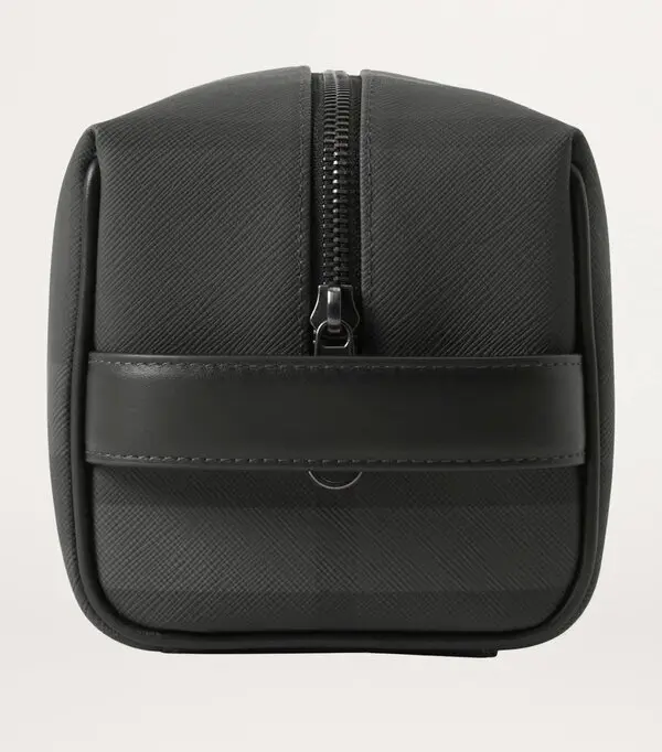 Burberry Leather-trim Check Wash Bag