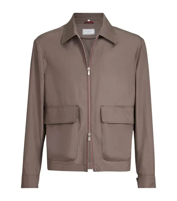 Brunello Cucinelli Silk-blend Water-resistant Jacket