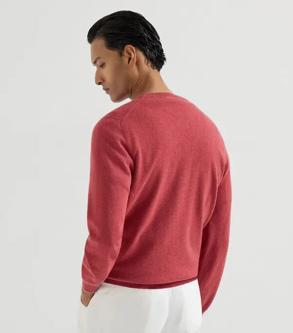 Brunello Cucinelli Cashmere Crew Neck Sweater - Red
