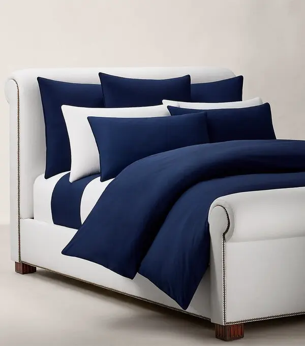 Ralph Lauren Cotton Player King Pillowcase - Navy