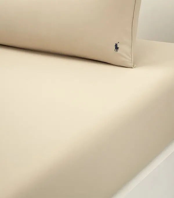Ralph Lauren Cotton Player Fitted Sheet - Beige
