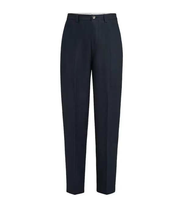 Brunello Cucinelli Cotton-linen Panama Trousers
