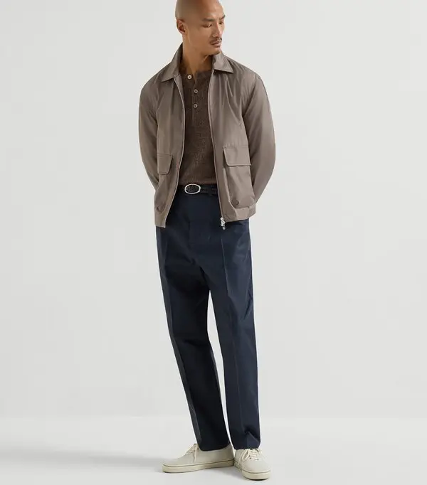 Brunello Cucinelli Cotton-linen Panama Trousers