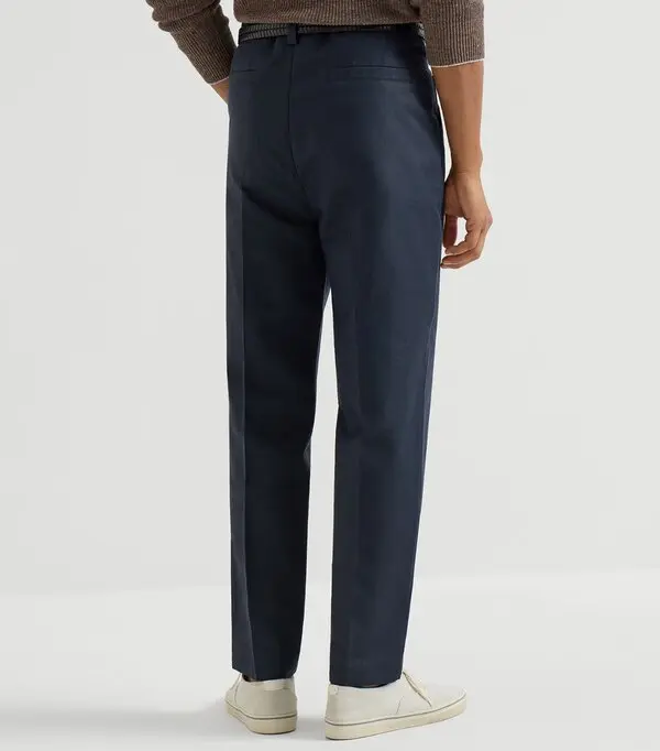 Brunello Cucinelli Cotton-linen Panama Trousers