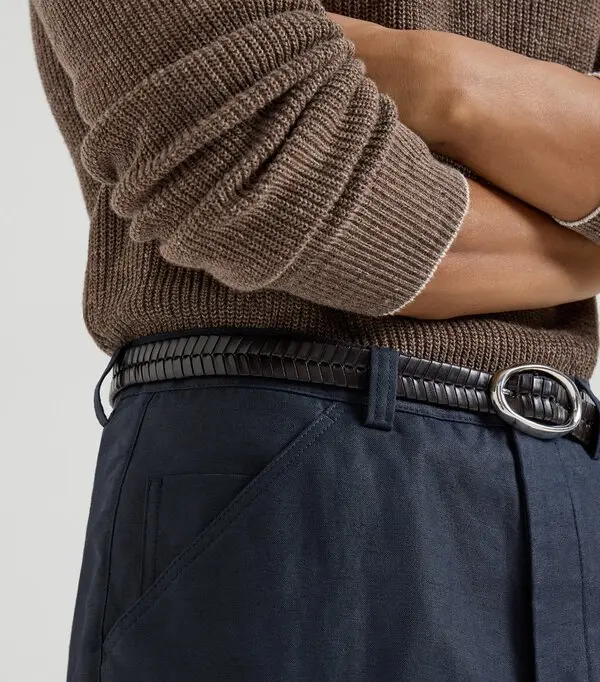 Brunello Cucinelli Cotton-linen Panama Trousers