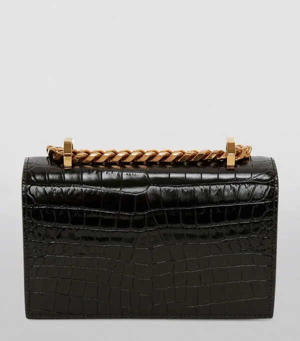 Alexander McQueen Leather Jewelled Satchel - Black