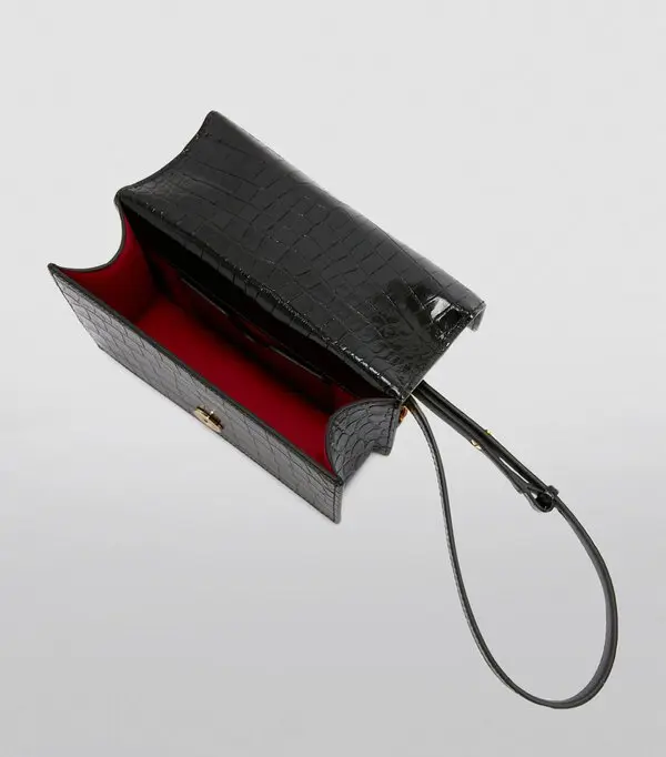 Alexander McQueen Leather Jewelled Satchel - Black
