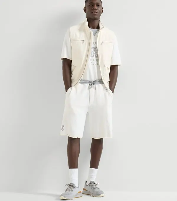 Brunello Cucinelli Cotton-blend Chiné-knit Sneakers