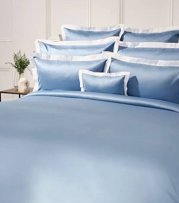CELSO DE LEMOS Emma Super King Duvet Cover - Blue