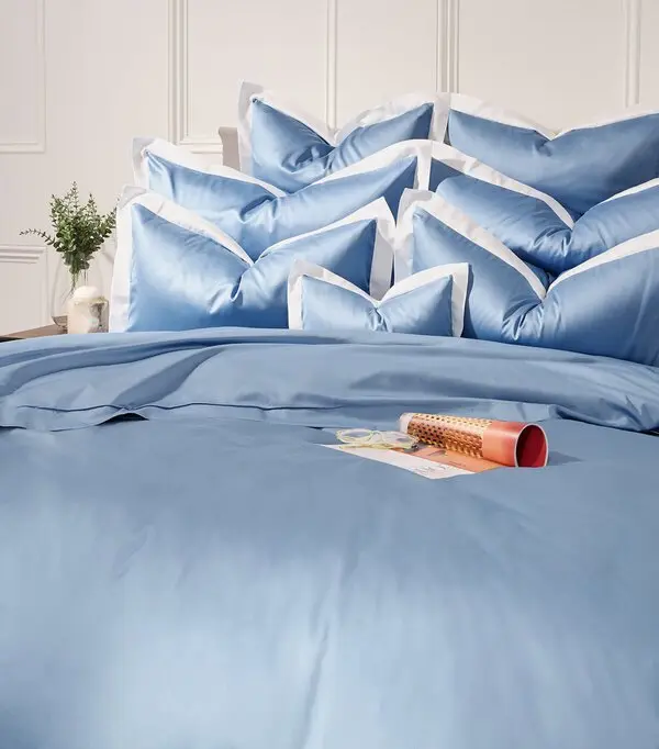 CELSO DE LEMOS Emma Super King Duvet Cover - Blue