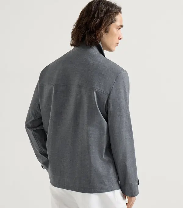 Brunello Cucinelli Virgin Wool Field Jacket - Grey
