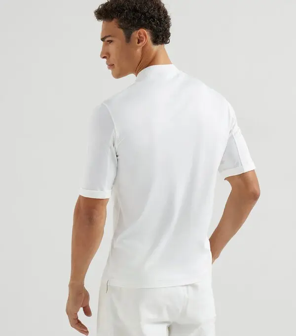 Brunello Cucinelli Cotton High-neck T-shirt - White