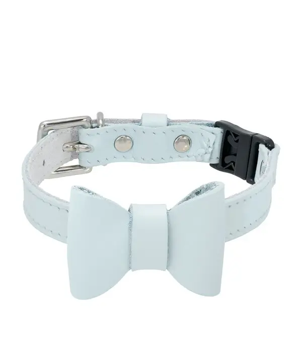CHESHIRE & WAIN Medium Rococo Cat Collar With Bow Tie - Blue