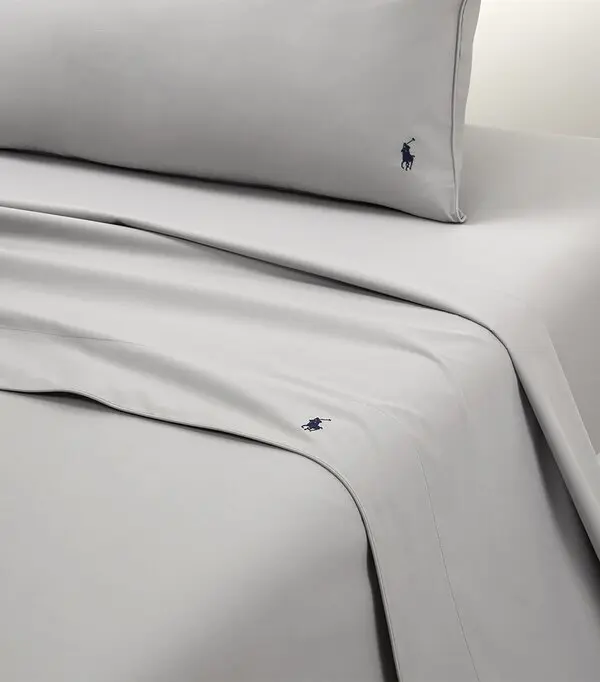 Ralph Lauren Cotton Polo Player King Flat Sheet