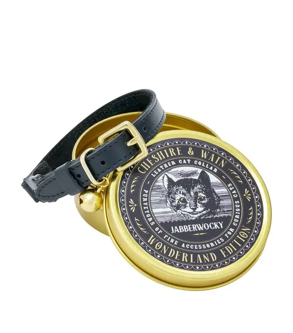 CHESHIRE & WAIN Wonderland Leather Cat Collar - Black