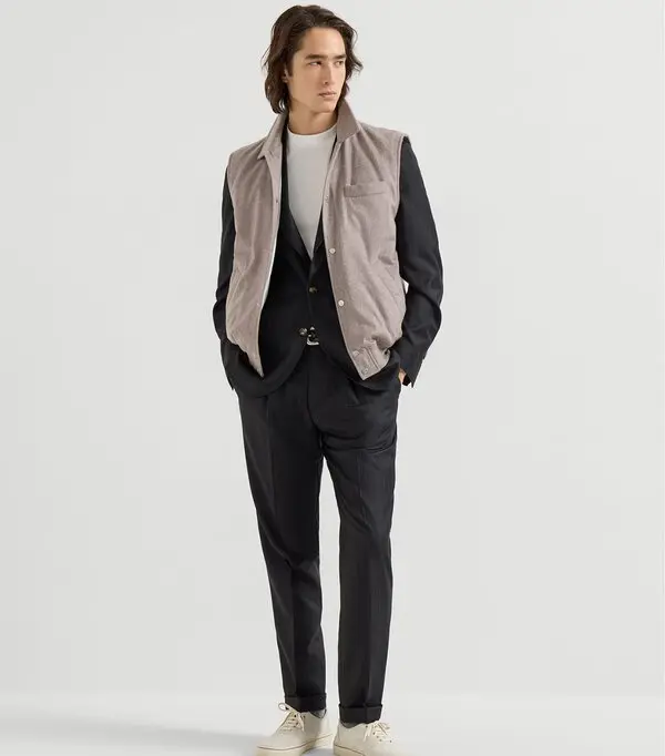 Brunello Cucinelli Cashmere Padded Gilet - Brown