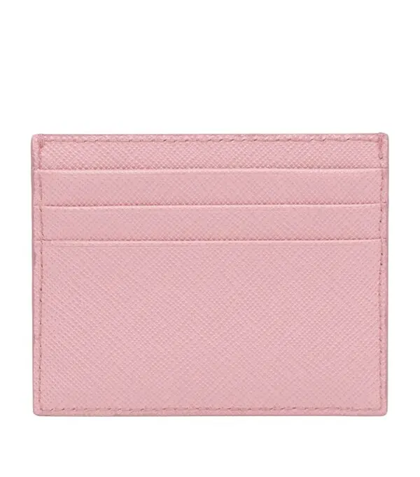 Prada Saffiano Leather Card Holder - Pink