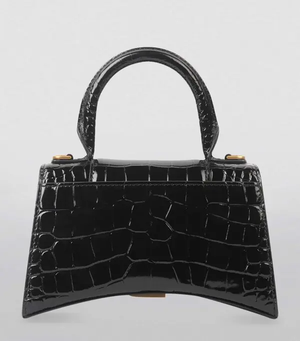 Balenciaga Xs Hourglass Top-handle Bag - Black