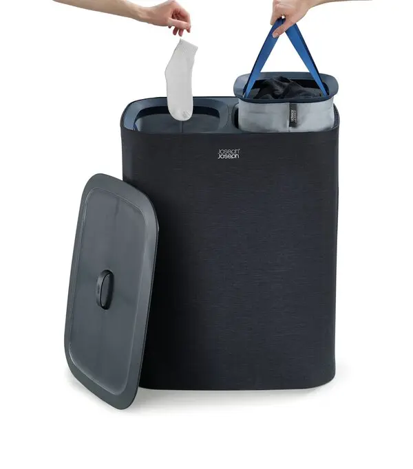 JOSEPH JOSEPH Tota Laundry Separation Basket - Black