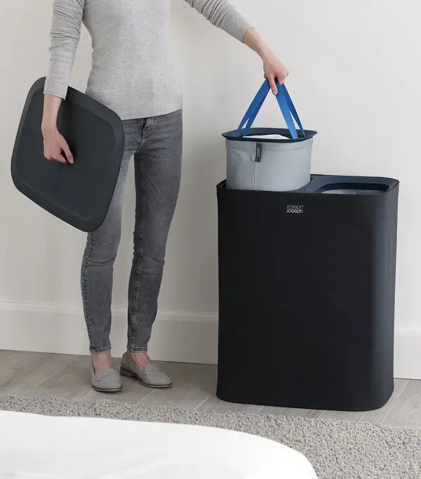 JOSEPH JOSEPH Tota Laundry Separation Basket - Black