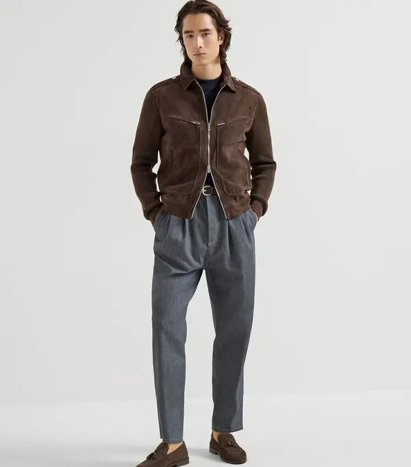 Brunello Cucinelli Suede Jacket - Brown