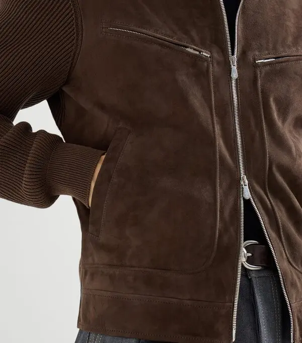 Brunello Cucinelli Suede Jacket - Brown