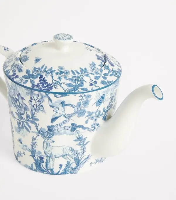 Harrods Bone China Toile Teapot