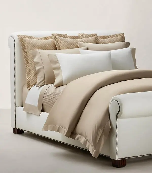 Ralph Lauren Cotton Langdon Coastal Super King Flat Sheet - Neutral