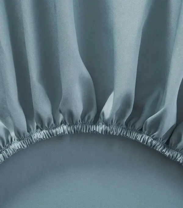 YVES DELORME Triomphe Super King Fitted Sheet - Green