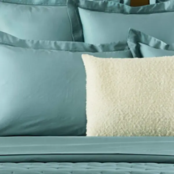 YVES DELORME Triomphe Super King Flat Sheet - Green