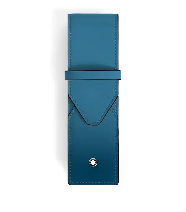 Montblanc Leather Meisterstück 2-pen Pouch - Blue