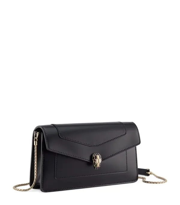 BVLGARI Serpenti Forever Chain Wallet - Black