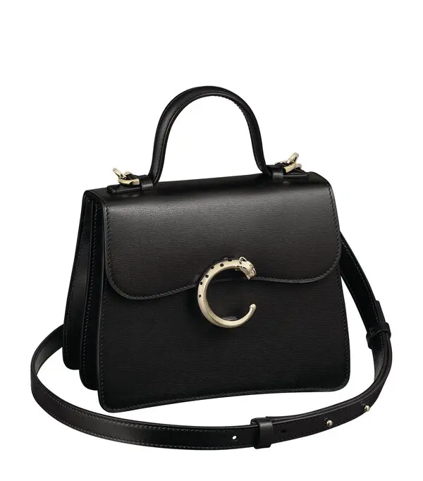 Cartier Leather Mini Panthère De Top-handle Bag
